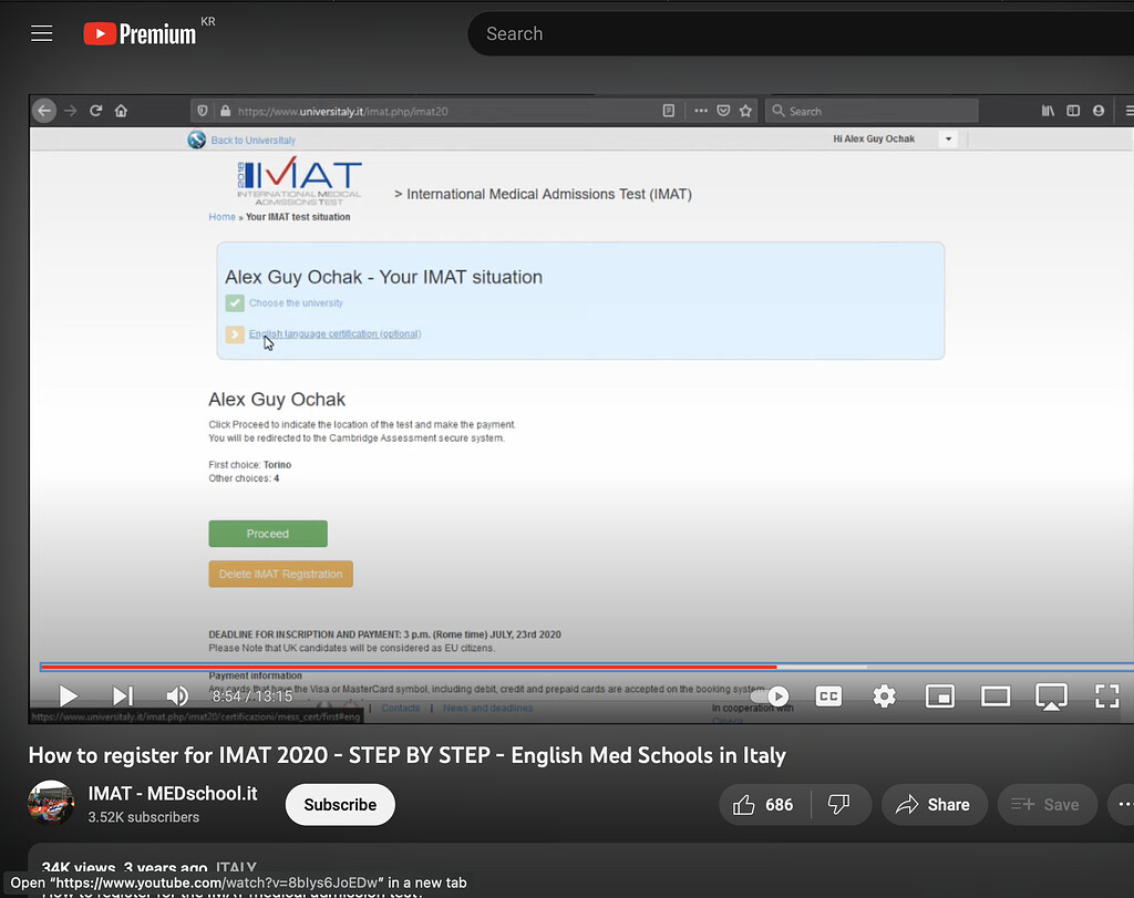 How to register for IMAT (test centre) - General Discussion ...
