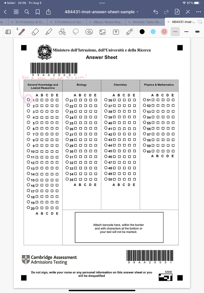 How To Use Answer Sheet Practice Question Solving EnterMedSchool
