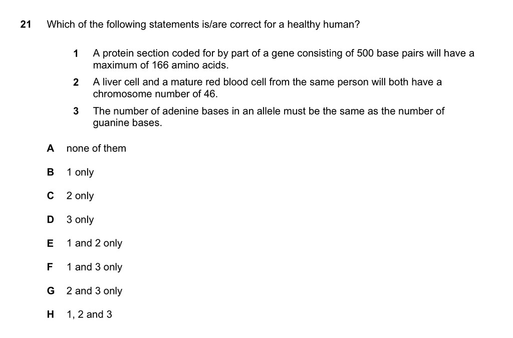 BMAT 2019 Q21 -Biology - Practice Question Solving - EnterMedSchool ...